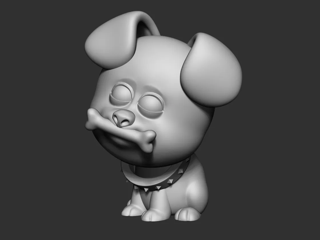 Sculptures & Artworks STL Download - Dog Sculpture Pen Holder 3d ...
