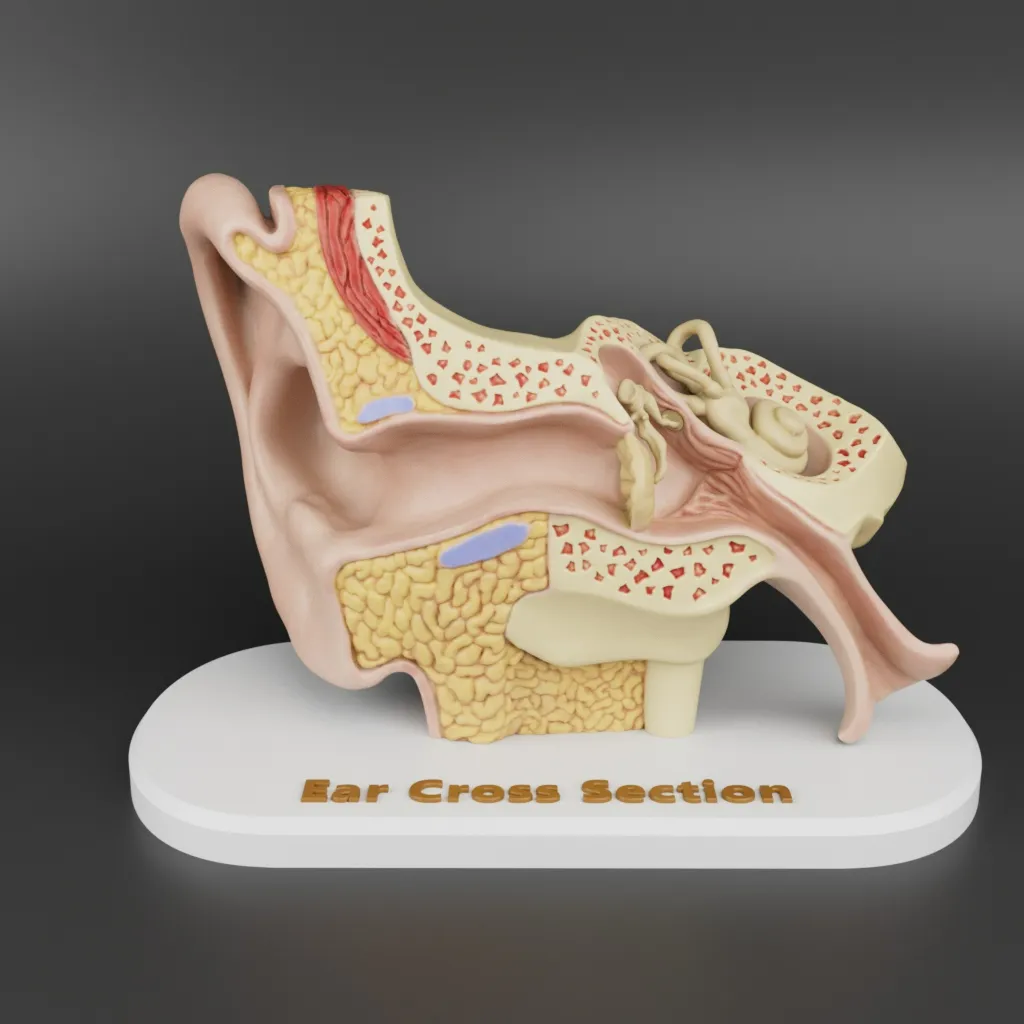 Other STL Download - Anatomy of the Ear Cross-Sectional 3D Printby ...
