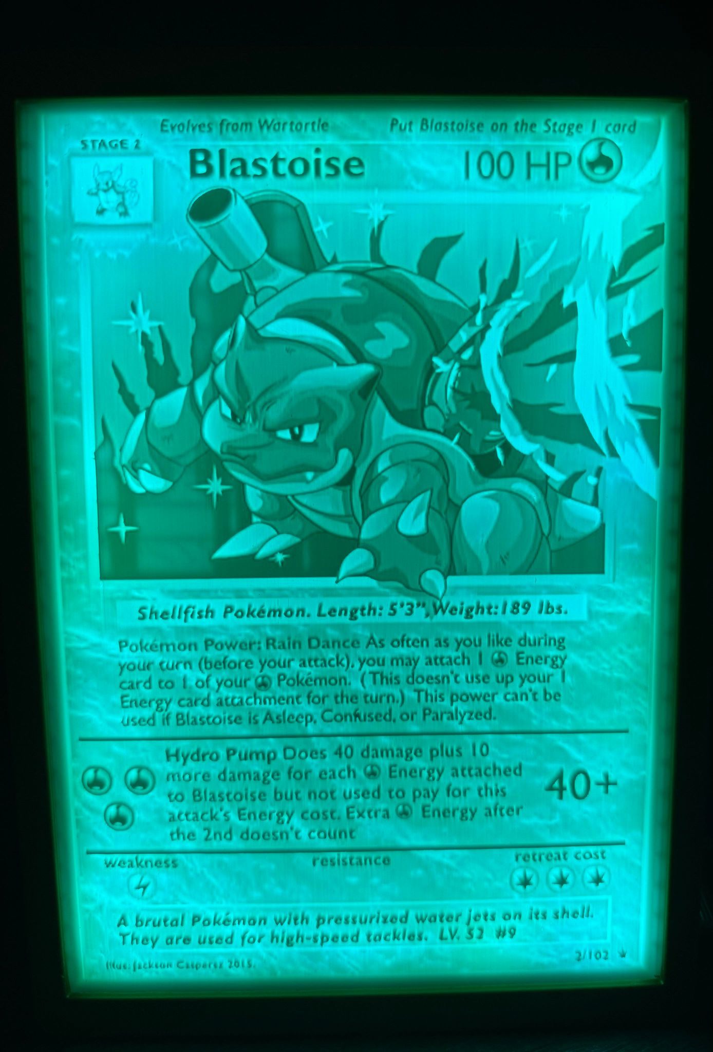 POKEMON CARD LITHOPHANE FRAME WITH BLASTOISE LITHO | 3D models download ...