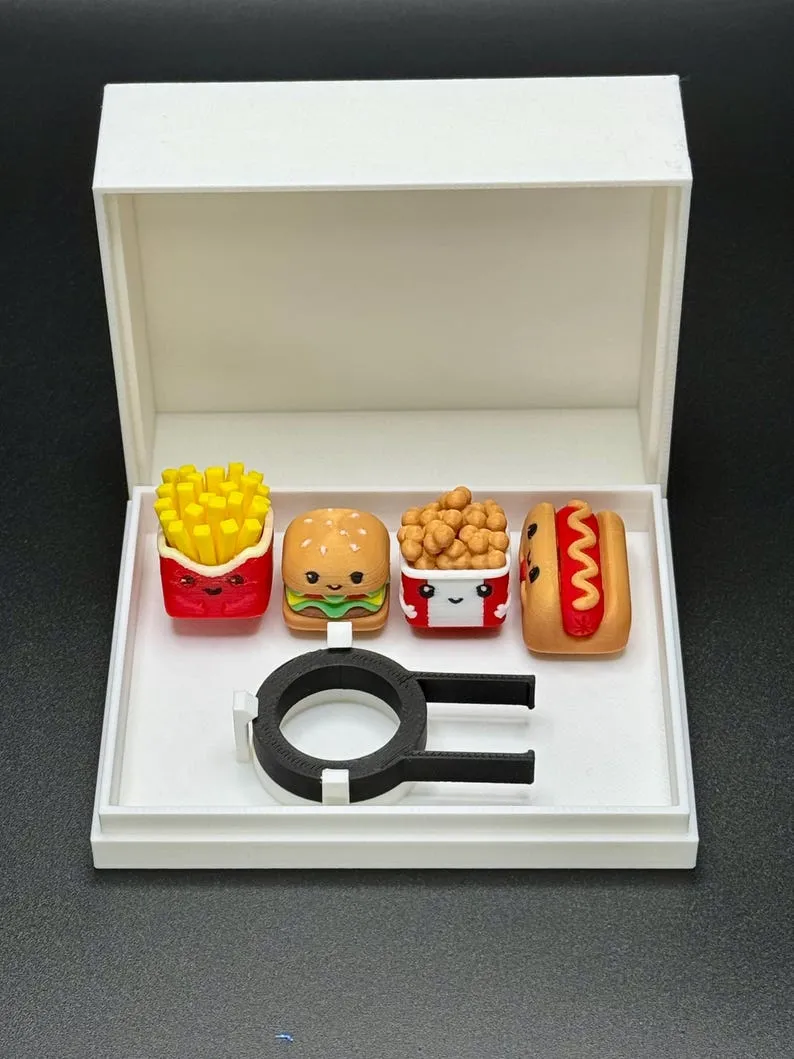 Miniature Games & Accessories STL Descarga - Cute fast foods Keycaps ...