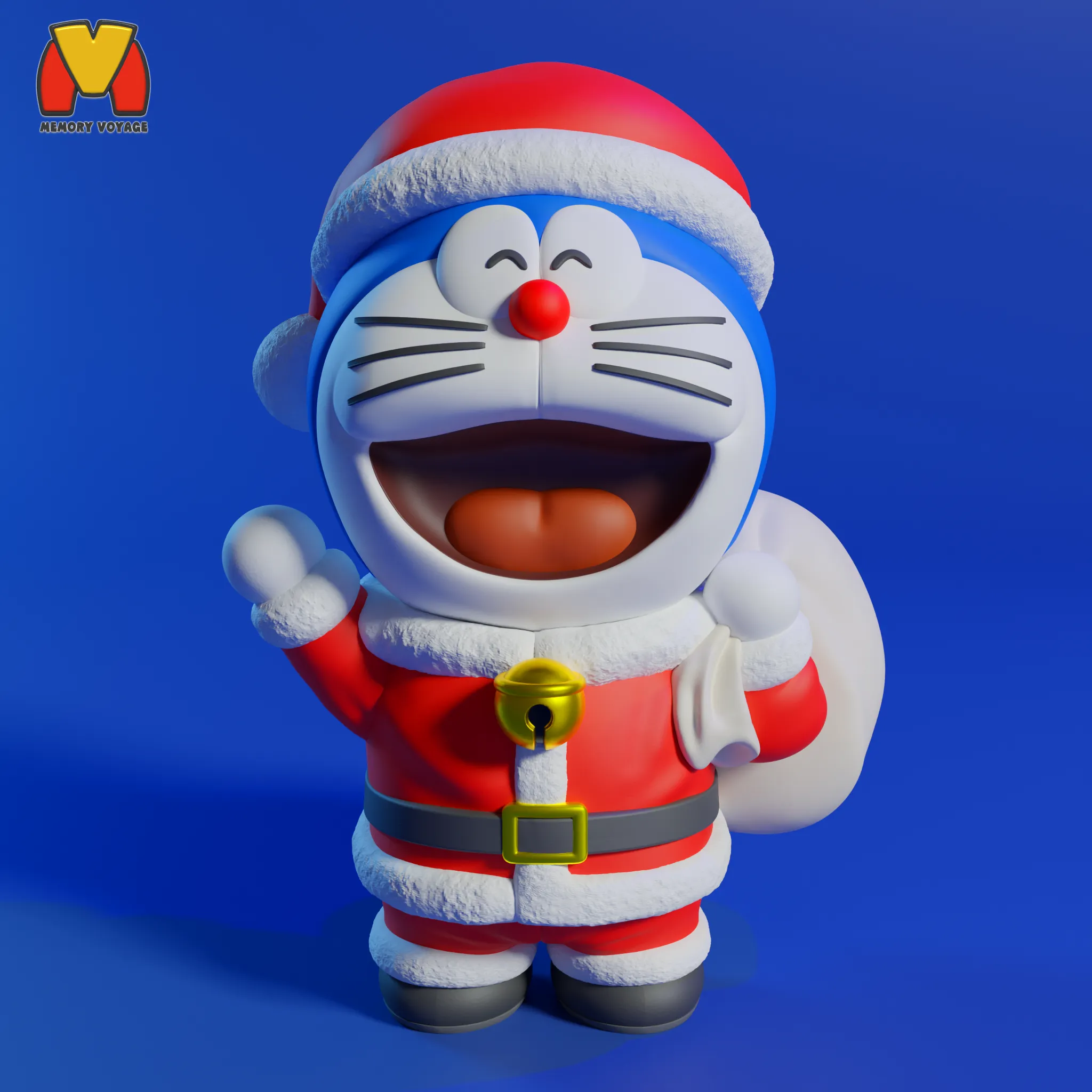 3D Printer Files | 3MF File | Doraemon Christmas with two versions ...