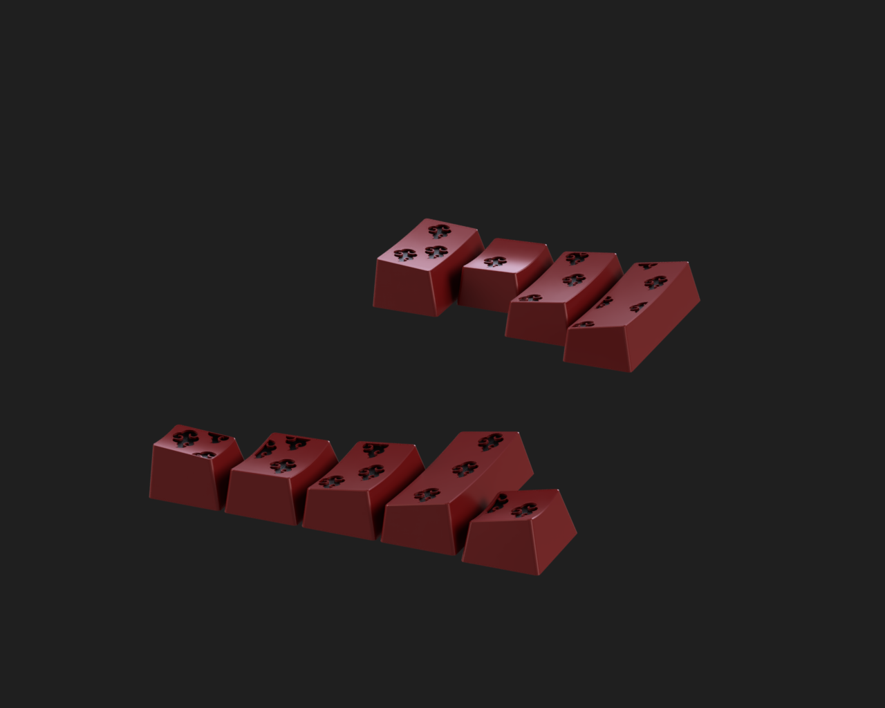 AKATSUKI - NARUTO THEMED ARTISAN KEYCAPS SET | 3D models download ...