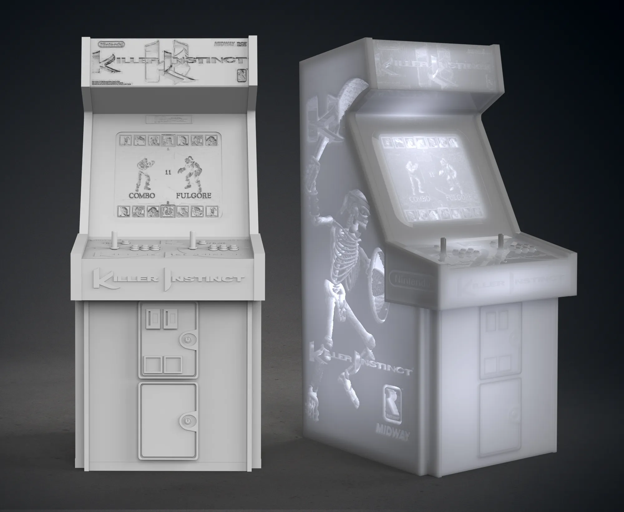 Killer Instinct Arcade Cabinet with Lithophane | 3D models download ...