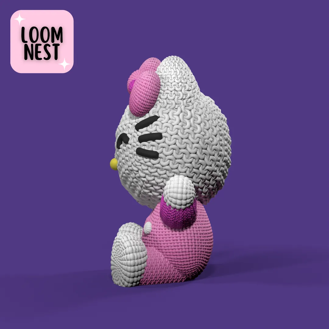 Characters & Creatures STL Download - HELLO KITTY KNITTED - CROCHET ...
