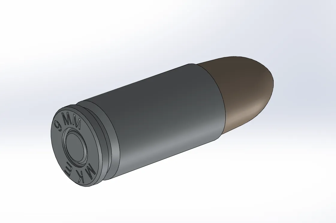 Miniature Games & Accessories STL Download - 9mm bulletby Ömer Hürcan Bozer