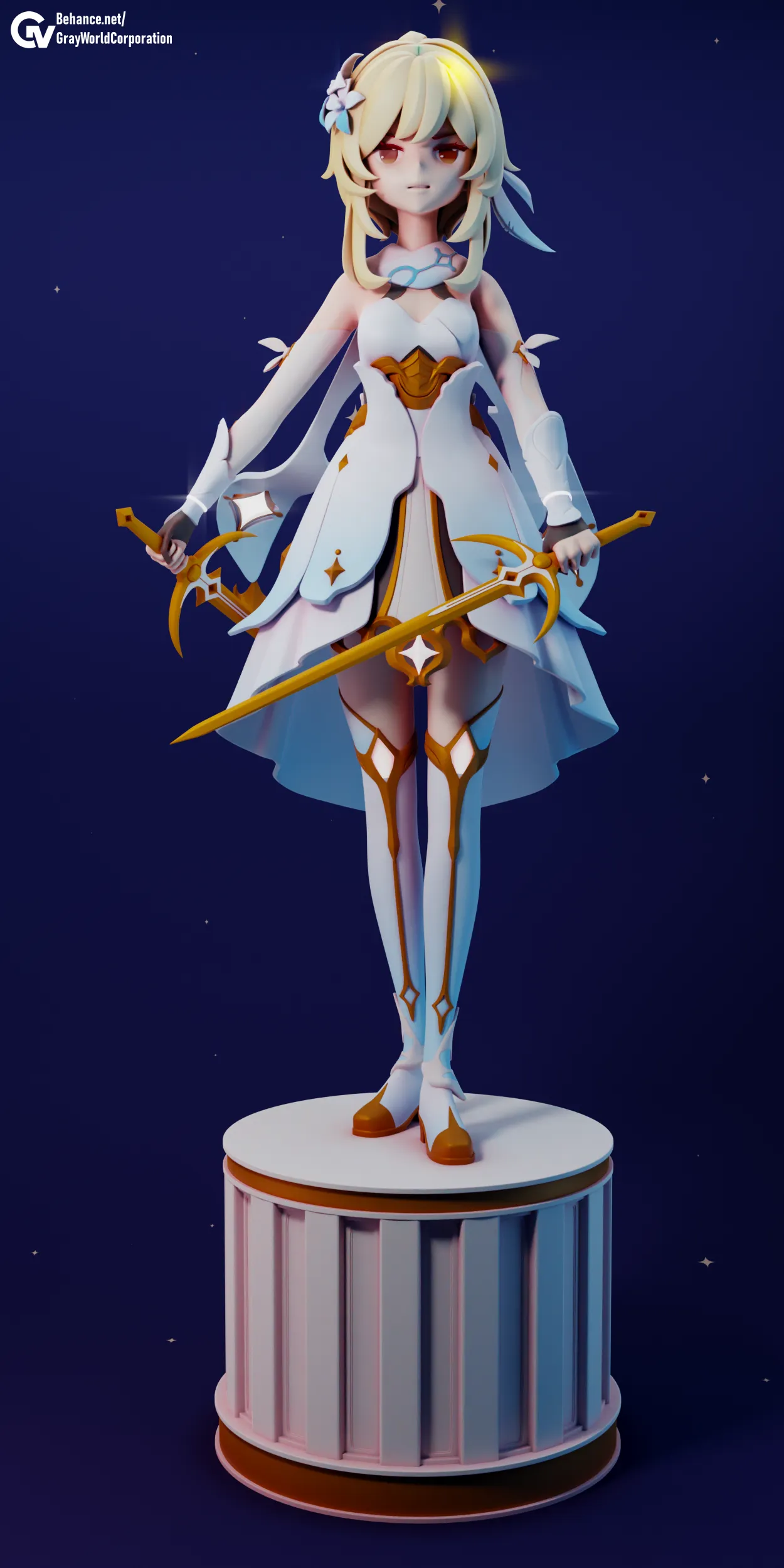 Characters & Creatures STL Download - Lumine | Genshin Impactby Gray ...