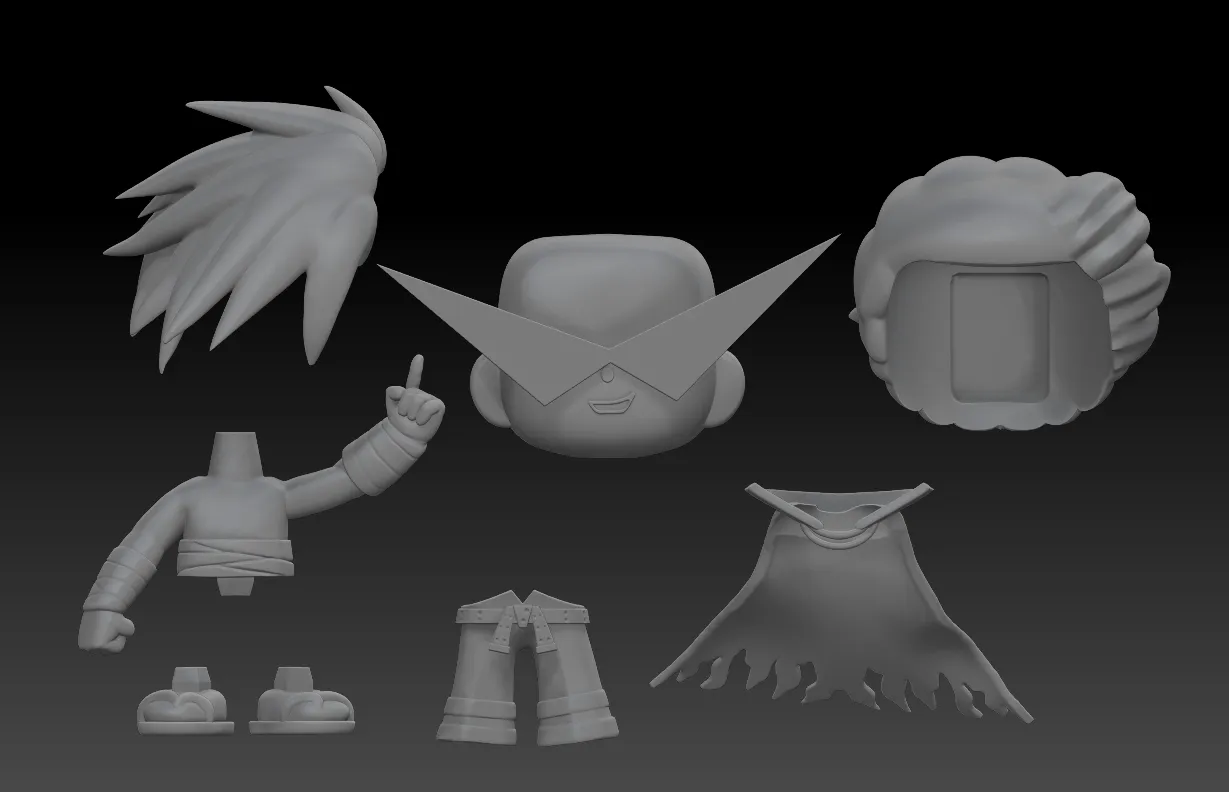 Characters & Creatures STL Download - Chibit 069 : Kamina (Tengen Toppa ...