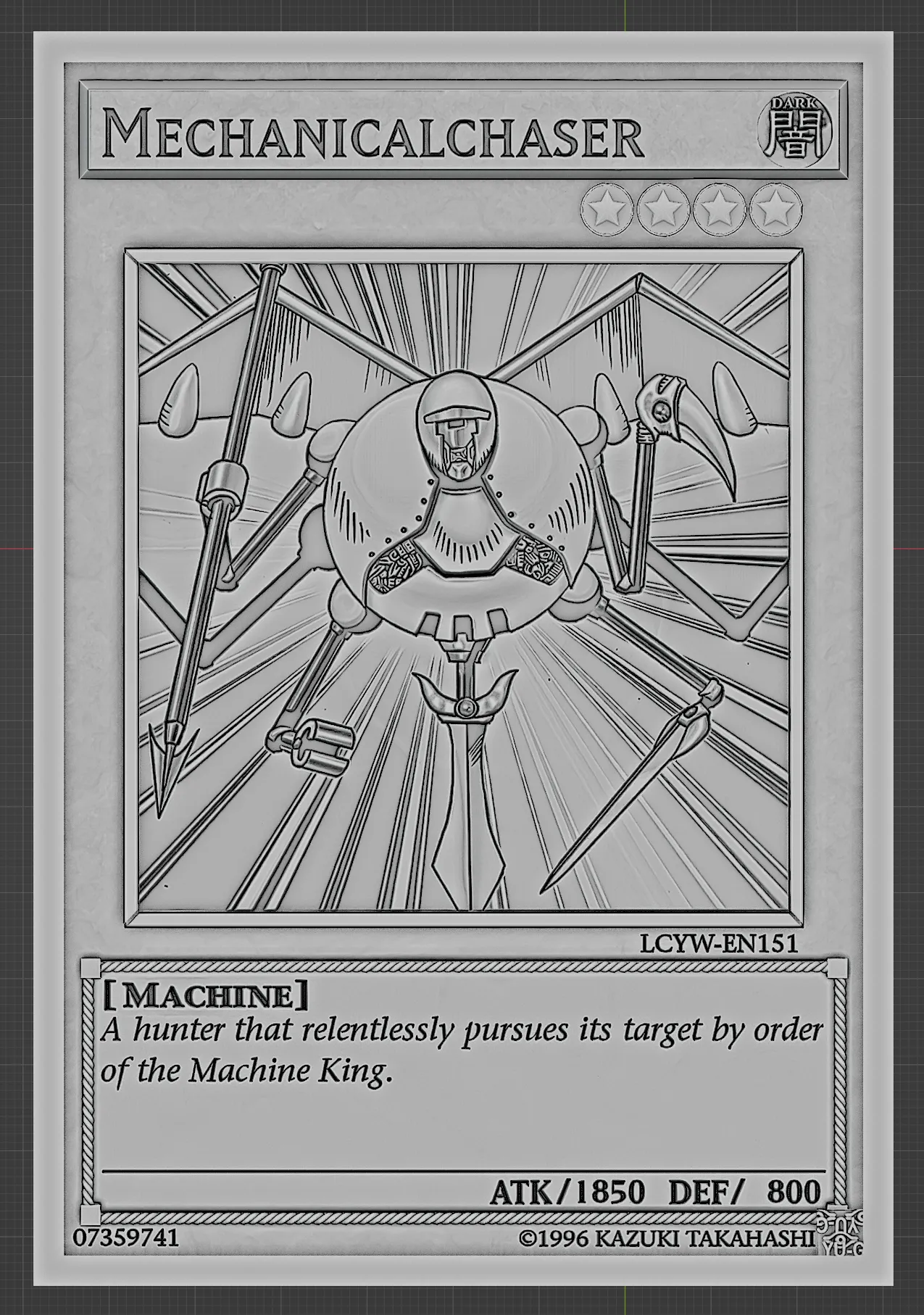 Free Other STL Download - MECHANICALCHASER - YU-GI-OH!by Wsonuchiha3D