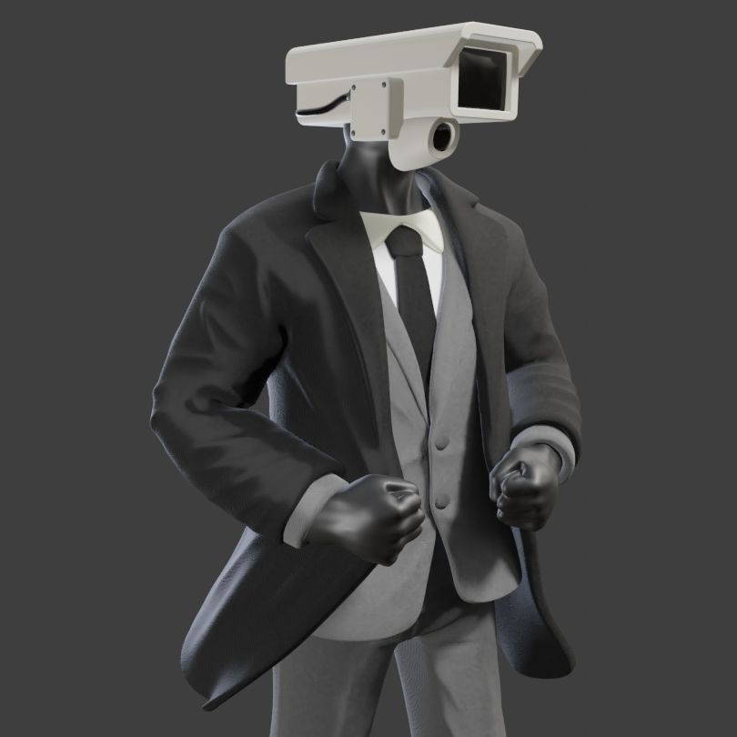 CCTV Man Skibidi Toilet Figurine Statue Fan Art | 3D models download ...