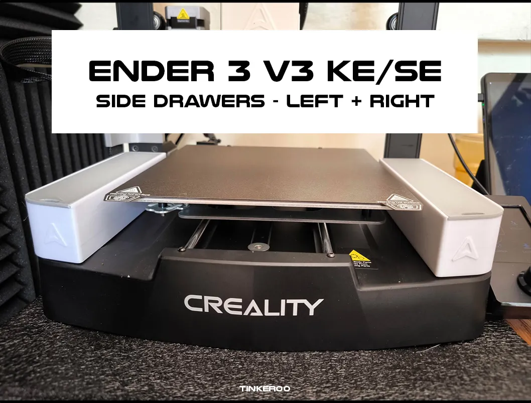 3D Printer Parts STL Download - Creality Ender 3 V3 Side Drawer Version 2 (Left + Right)by ...