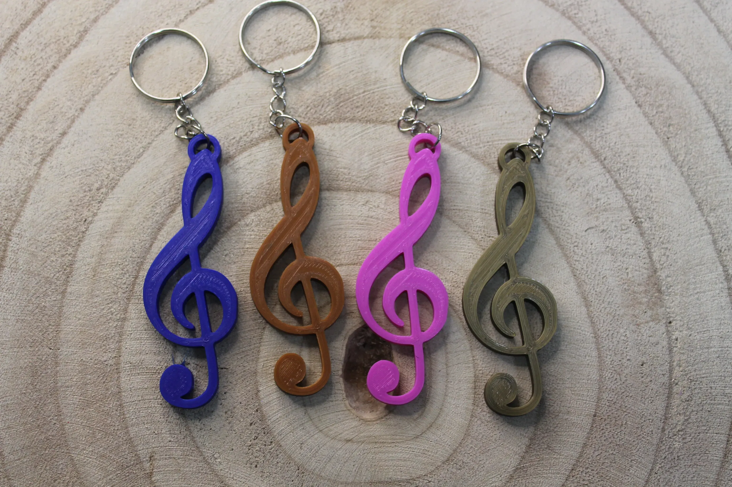 Jewelry & Accessories STL Download - TREBLE CLEF KEYCHAIN / LLAVERO ...