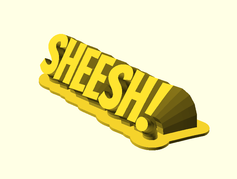 Sheesh Sweeping Text | 3D models download | Creality Cloud