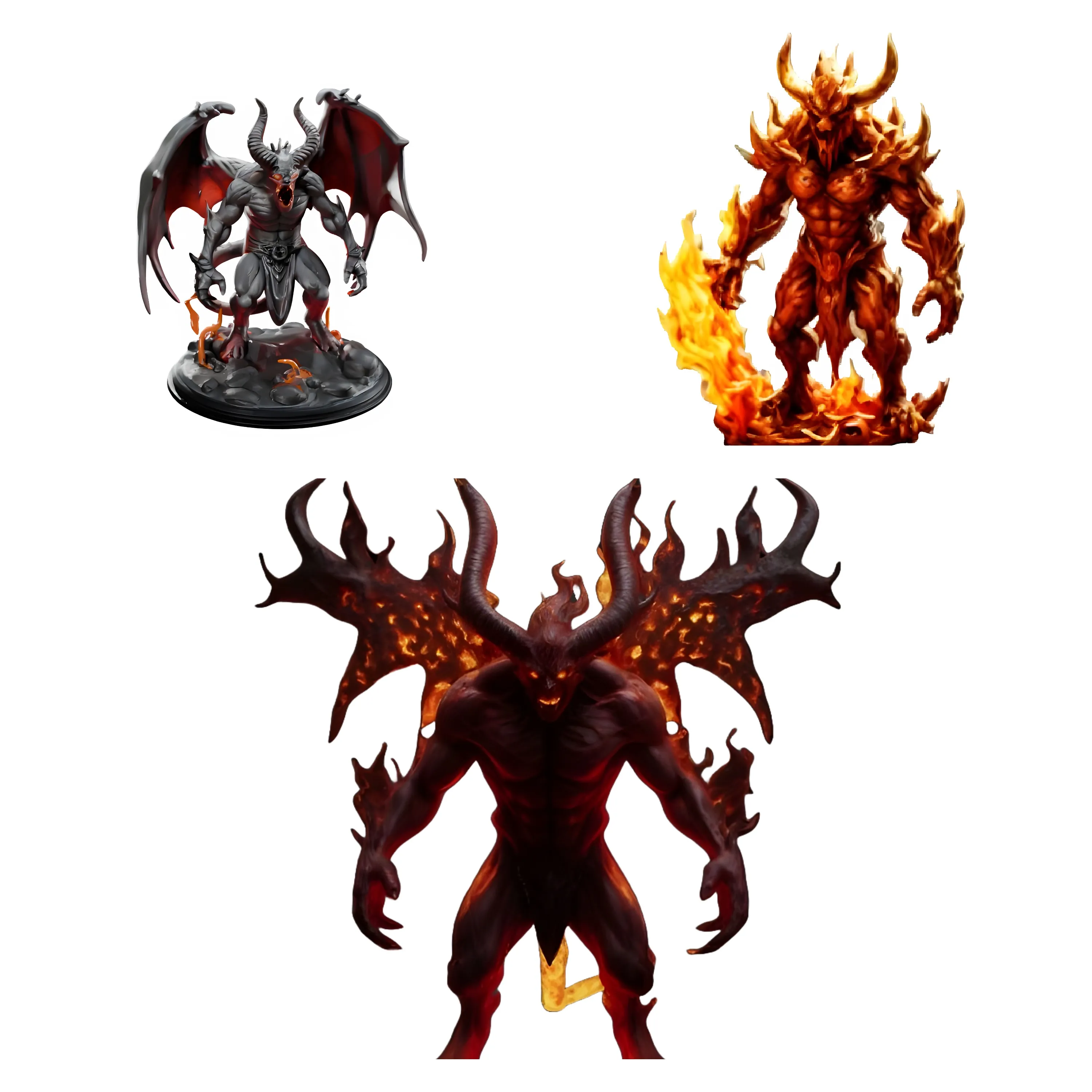 Characters & Creatures STL Download - Infernal Demon Lord Collectible Figure Seriesby MR AnyCAD