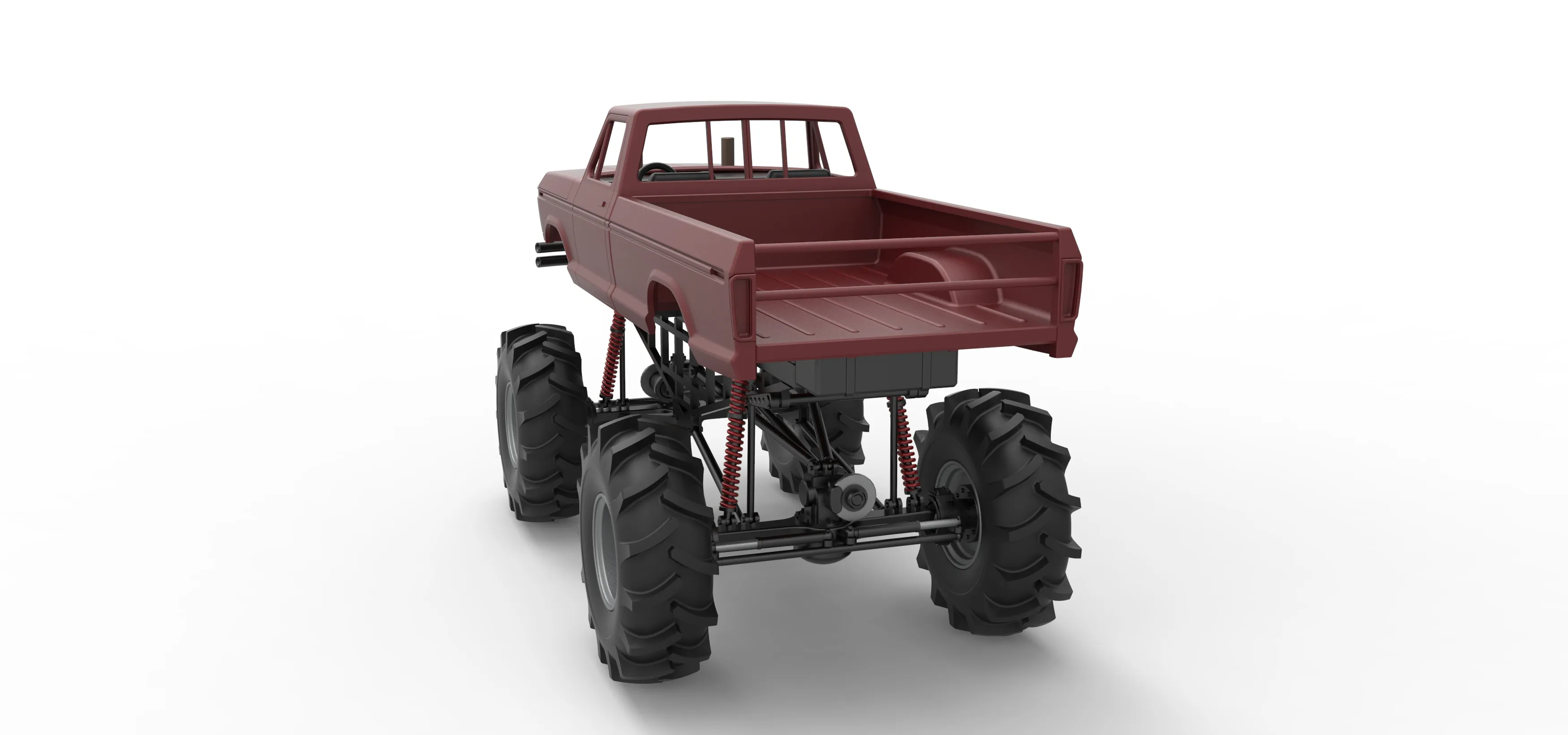 Vehicles & Machinery STL Download - Redneck Rave Mud truck Scale 1:25by ...