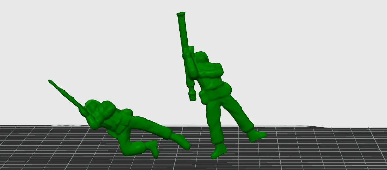Game Props STL Download - Fishel Army men crawling fixby Toysoldiermaker