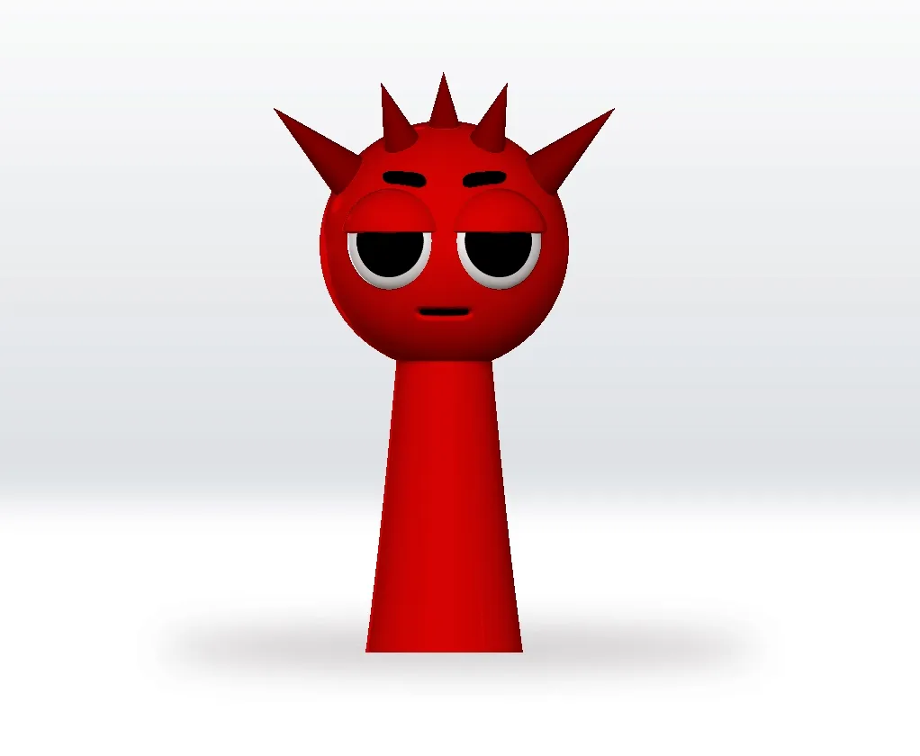 Characters & Creatures STL Download - Red Raddy Sprunki STL, 3mf, Obj ...