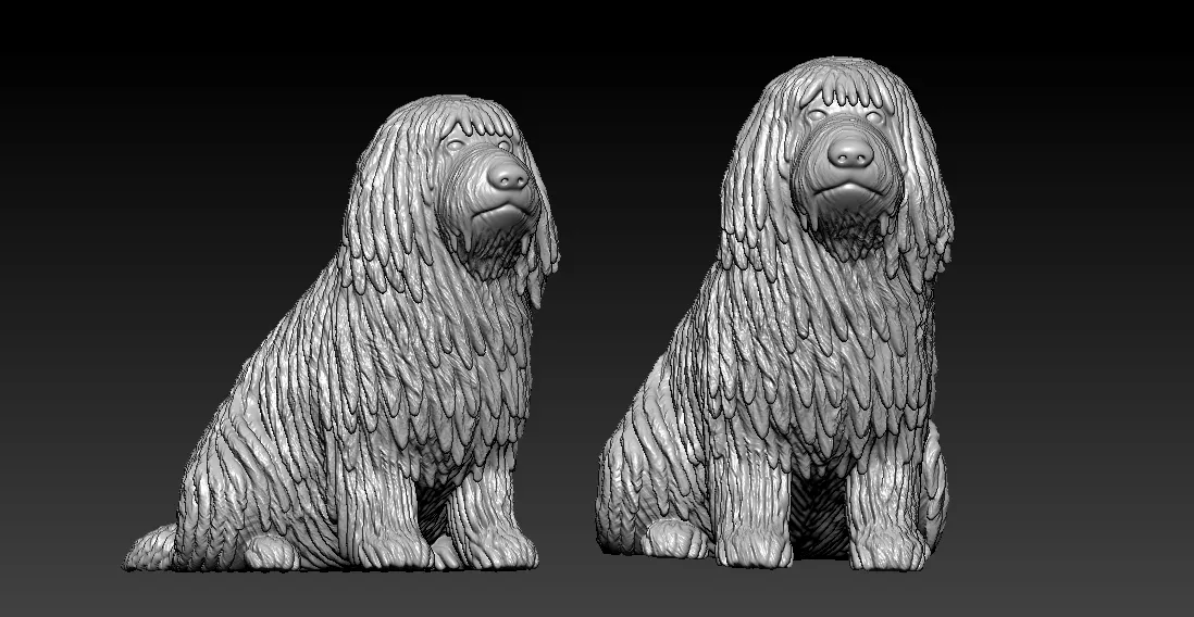 Characters & Creatures STL Download - Puli Dog - Hungarian Puli model ...