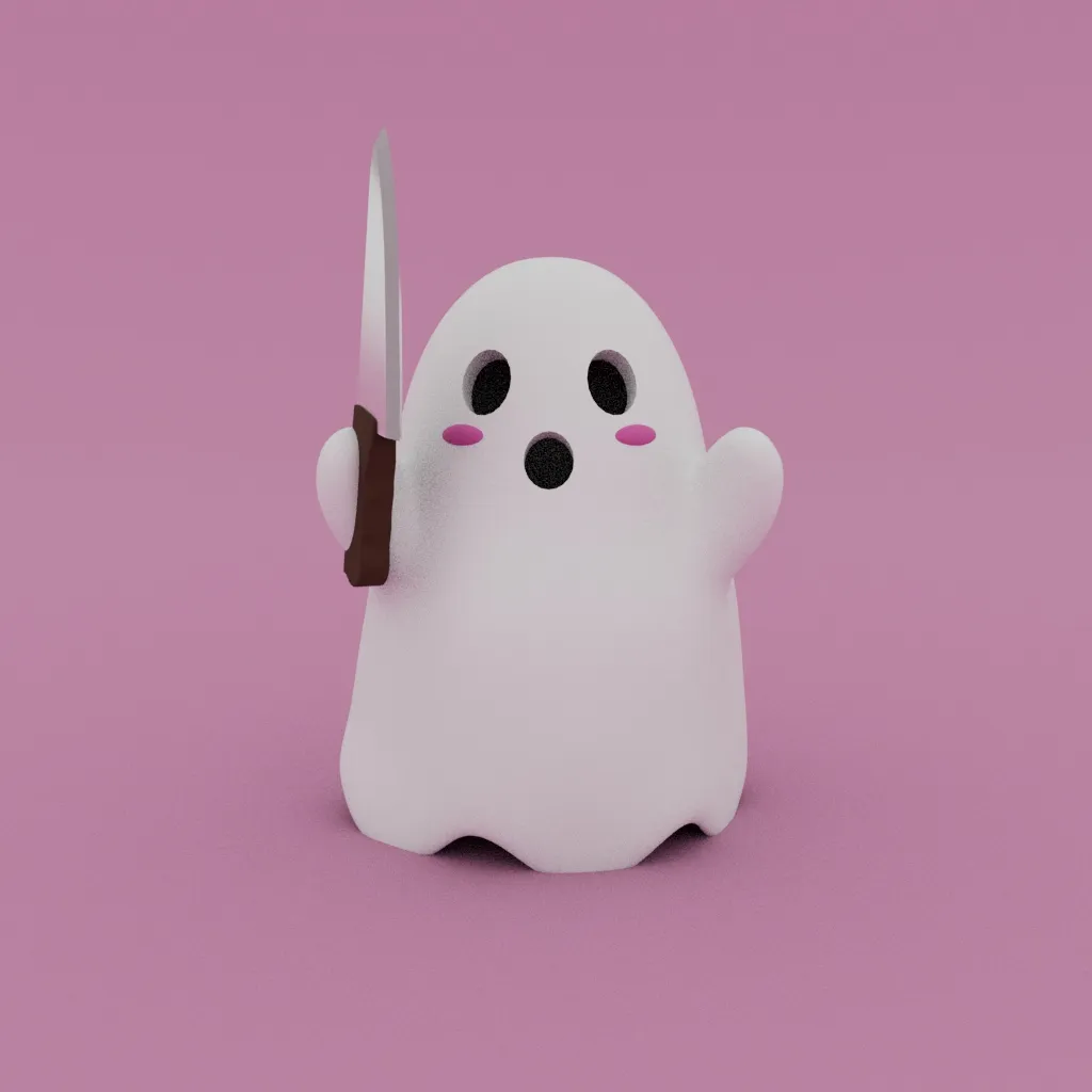 Characters & Creatures STL Download - Cute Killer Ghostby akash3dprints