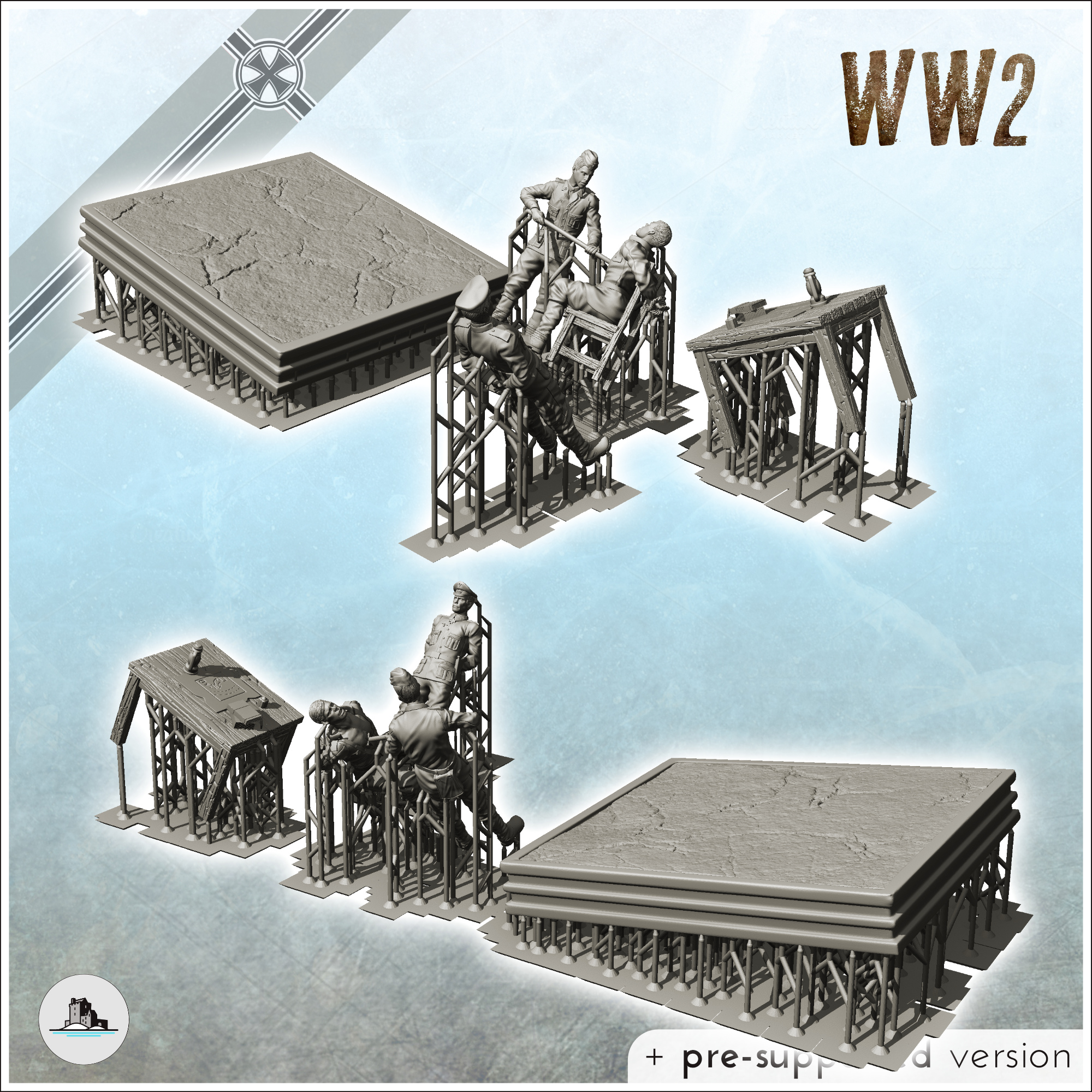 Interrogation scene with German soldier (7) - WW2 | 3D models download ...