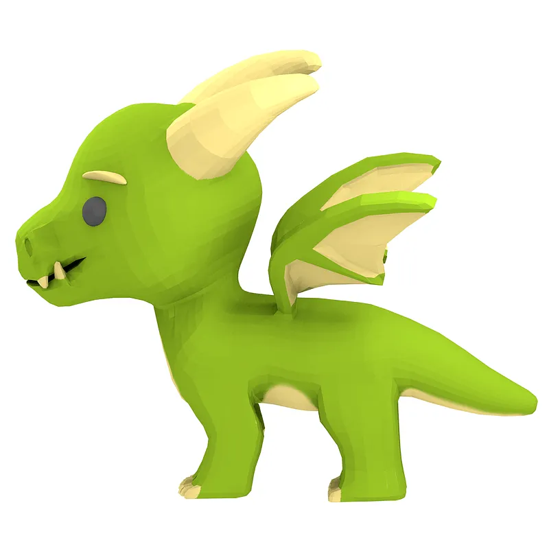 Characters & Creatures STL Download - Cartoon Dragonby neagww