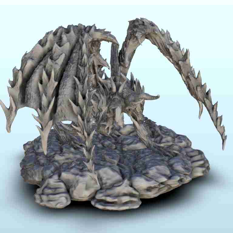 Winged beast with sword - figure dark miniatures warhammer | 3D models ...