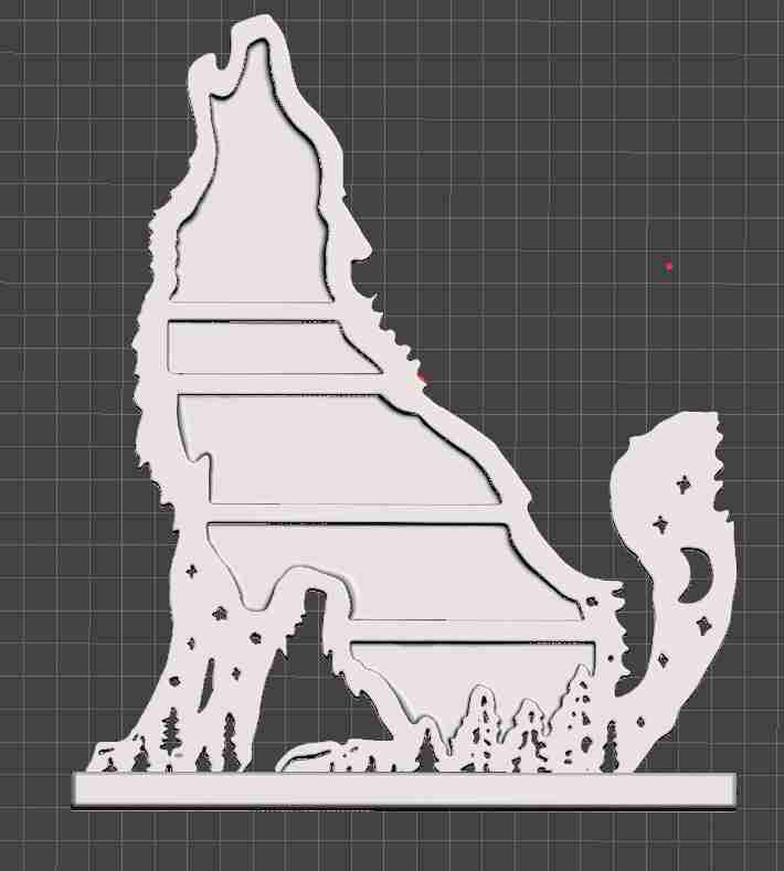 wolf crystal display | 3D models download | Creality Cloud