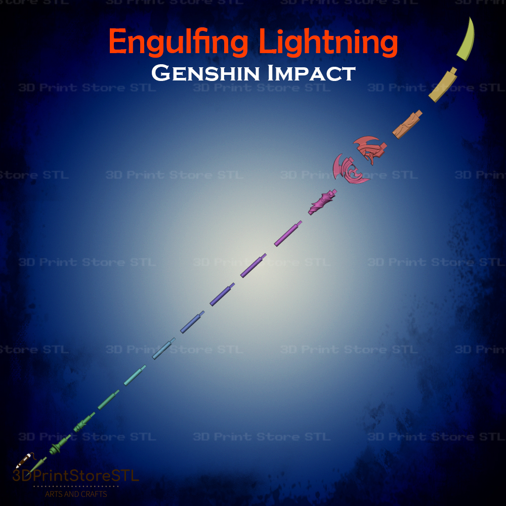 Engulfing Lightning Cosplay Genshin Impact - STL File | 3D models ...