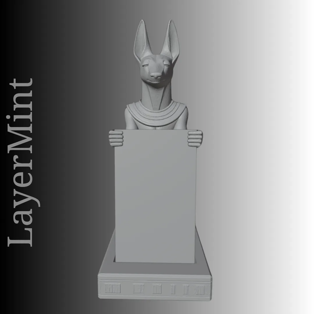 Other STL Download - Anubis Phone Stand - Egyptian Jackal God 3D Print ...