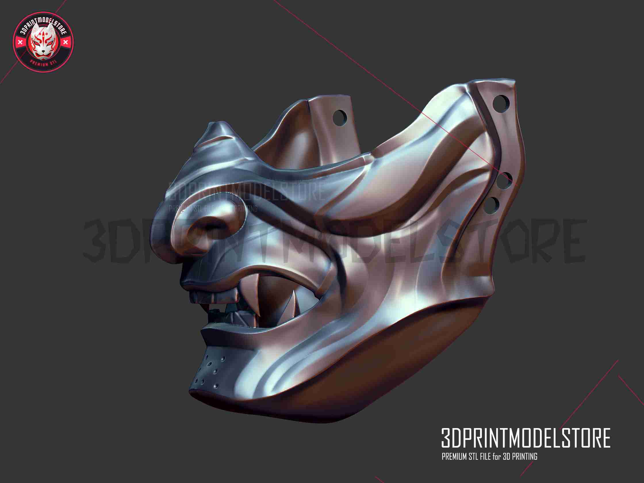 Ghost of Tsushima Mask - Japanese Kitsune Ghost Mask | 3D models ...