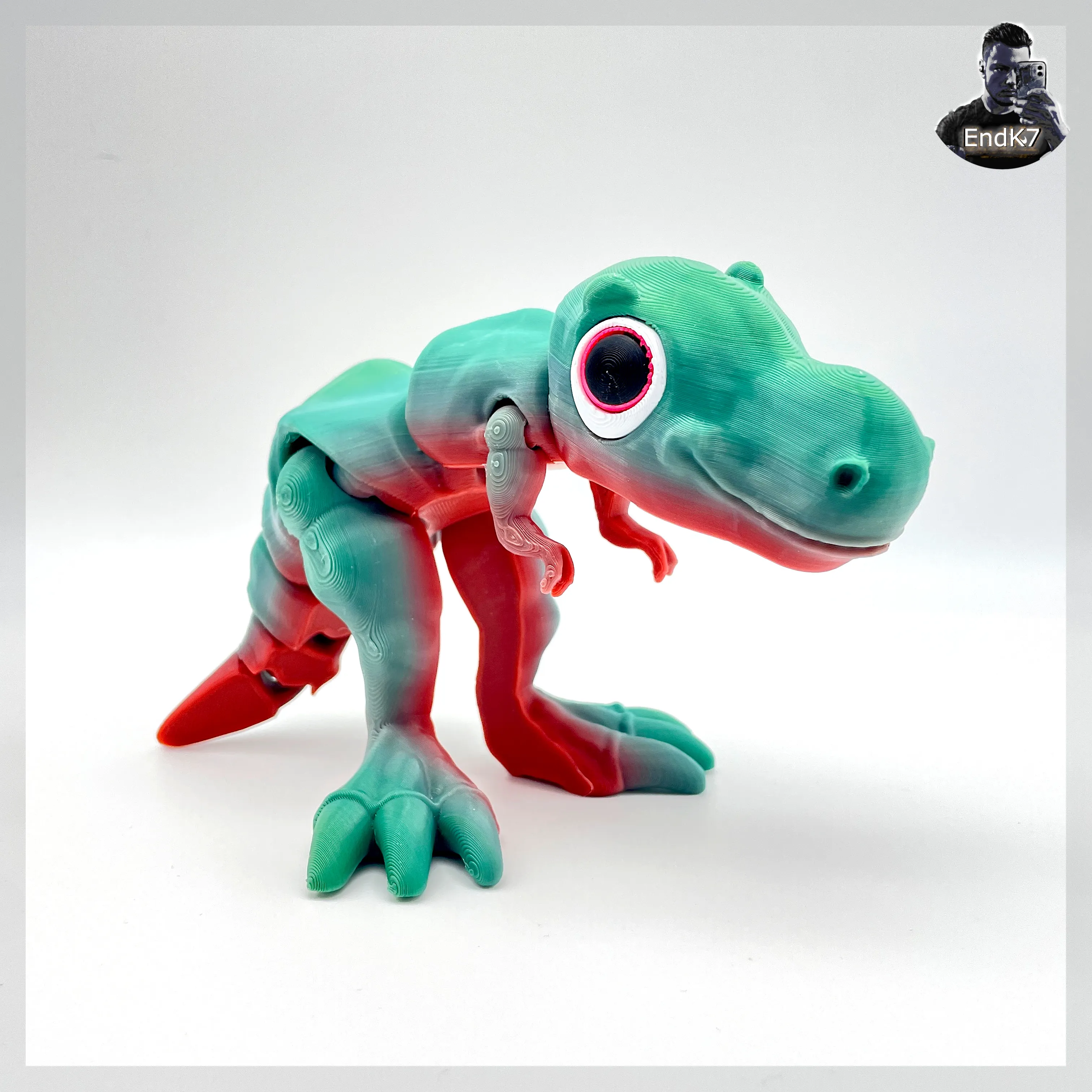 Other STL Download - Cute T-Rex V2 - separated Eyesby EndK7