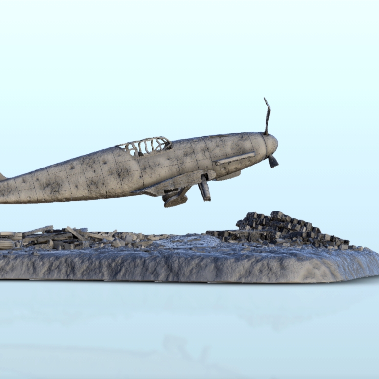Airplane carcass of crashed Messerschmitt Bf 109 - WW2 | 3D models ...