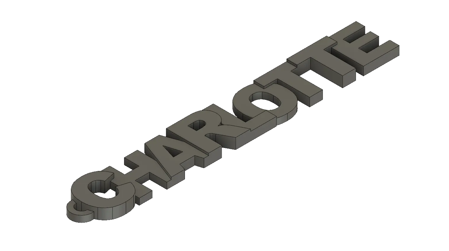 Badges & Coins STL Download - Charlotte keychainby kemot33