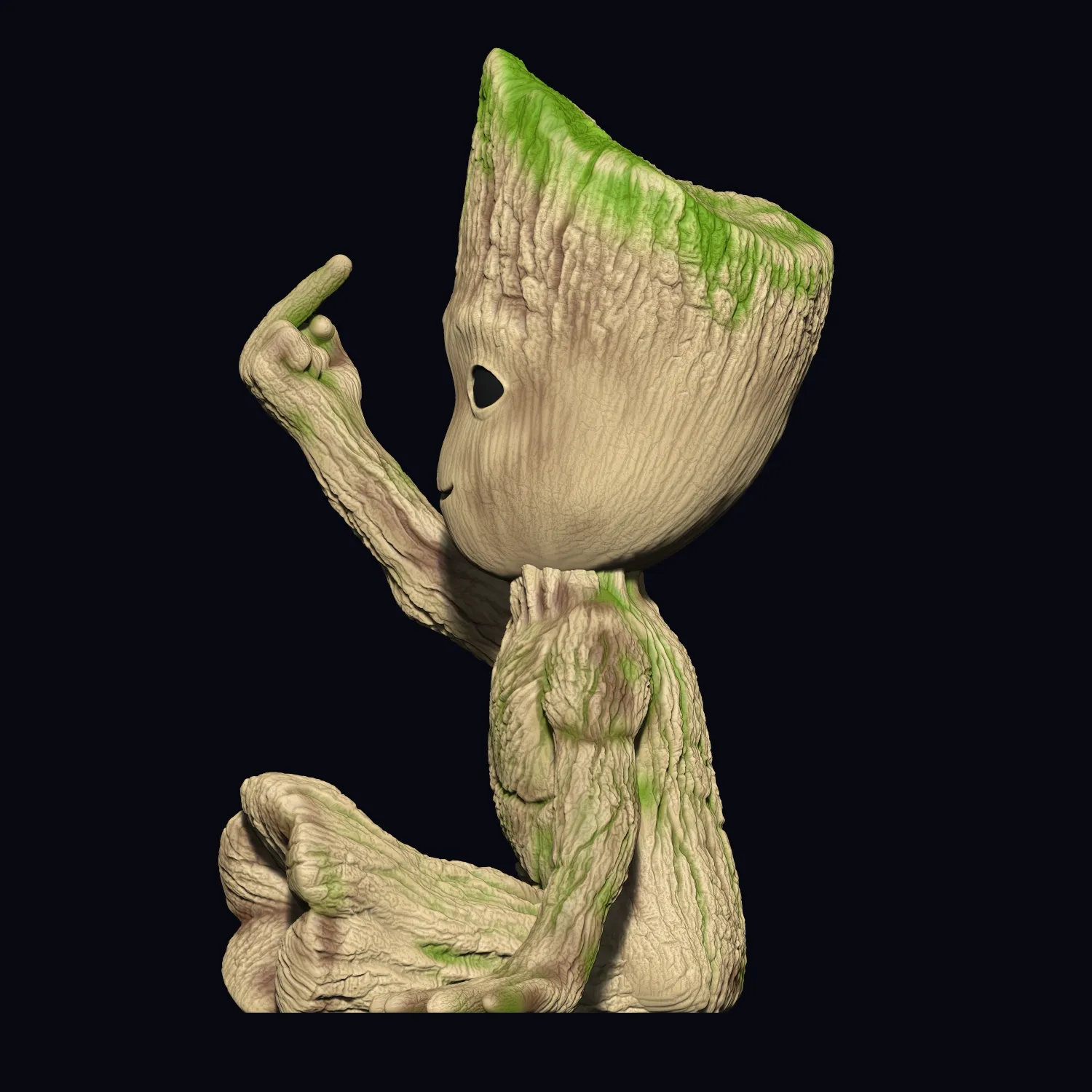 Characters & Creatures STL Download - Middle Finger Grootby ArtistVN