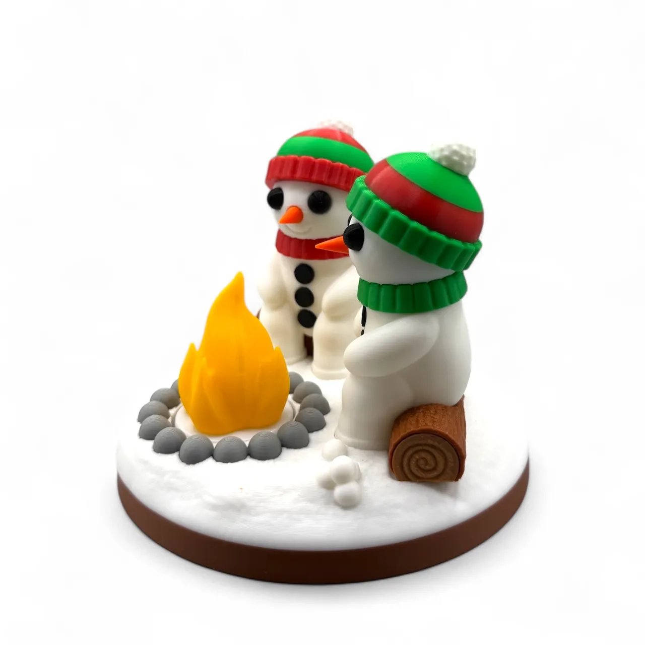 Home Decorations & Ornaments STL Download - Snowman Campfire Scene ...