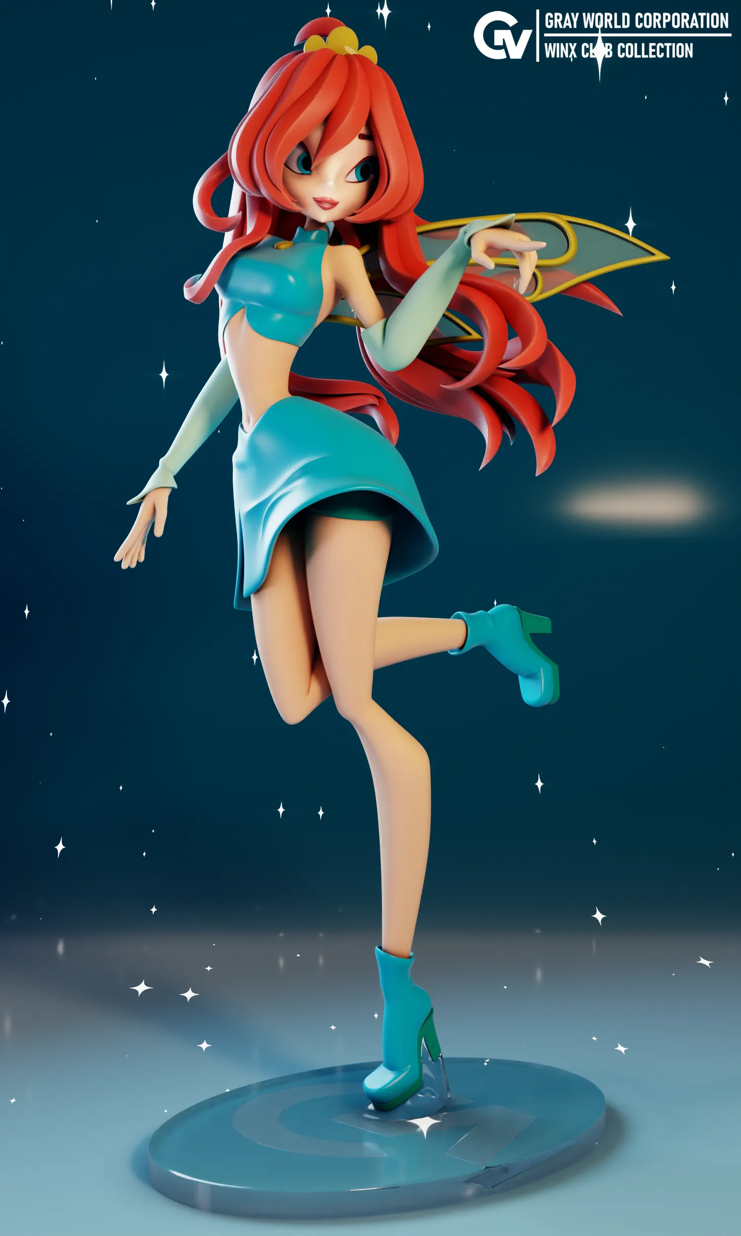 Characters & CreaturesSTL 다운로드 -Bloom Fairy Form | Winx Club - Gray ...