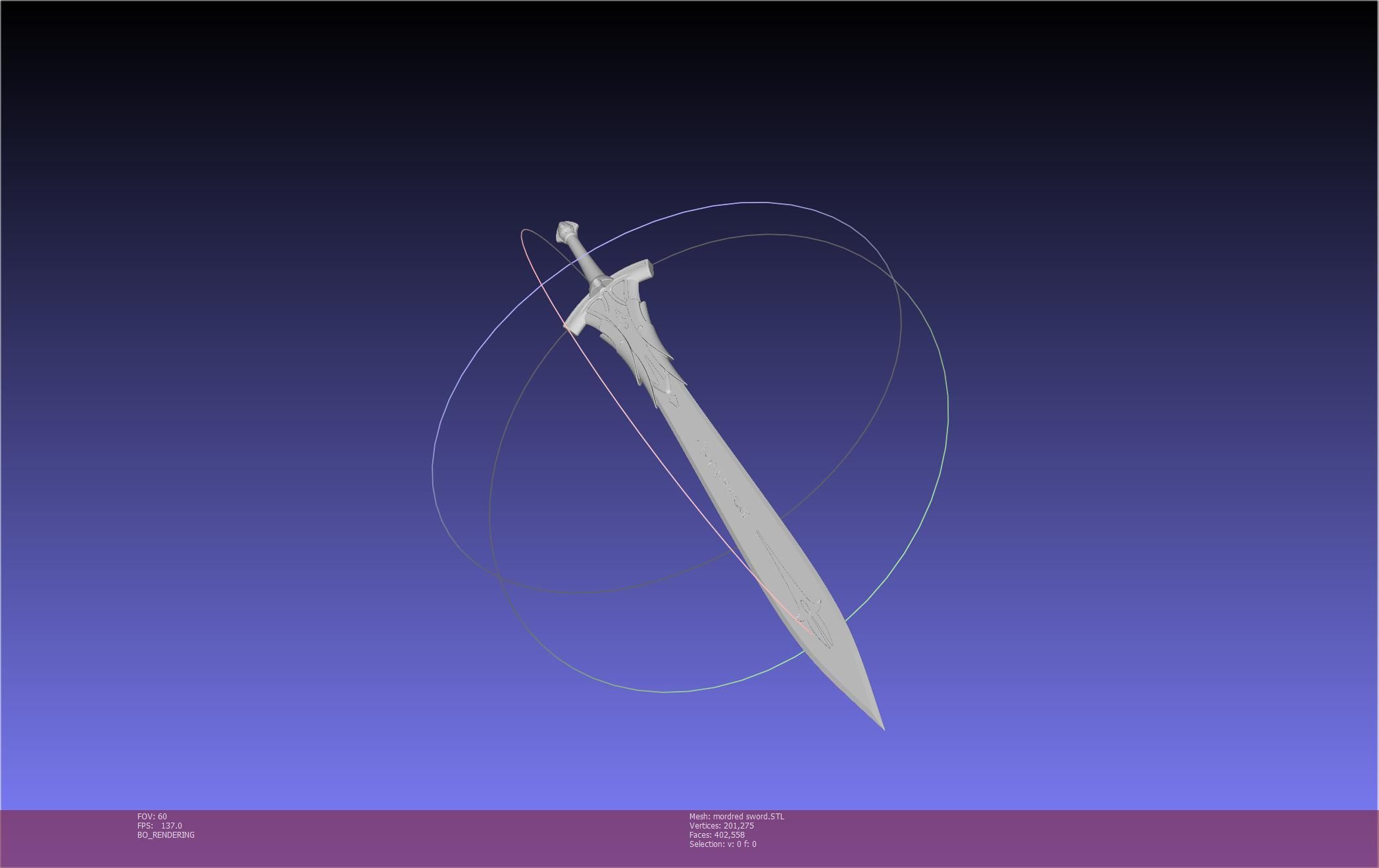 Fate Mordred Sword Printable Assembly | 3D models download | Creality Cloud