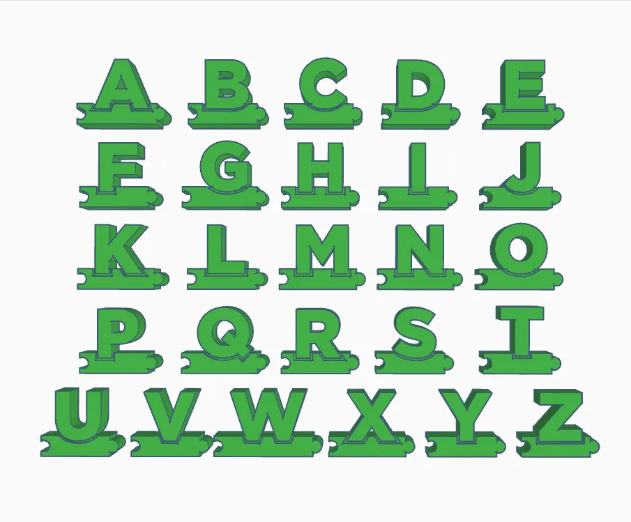 3D ALPHABET FOR KIDS - CONNECTABLE LETTERS. | 3D models download ...