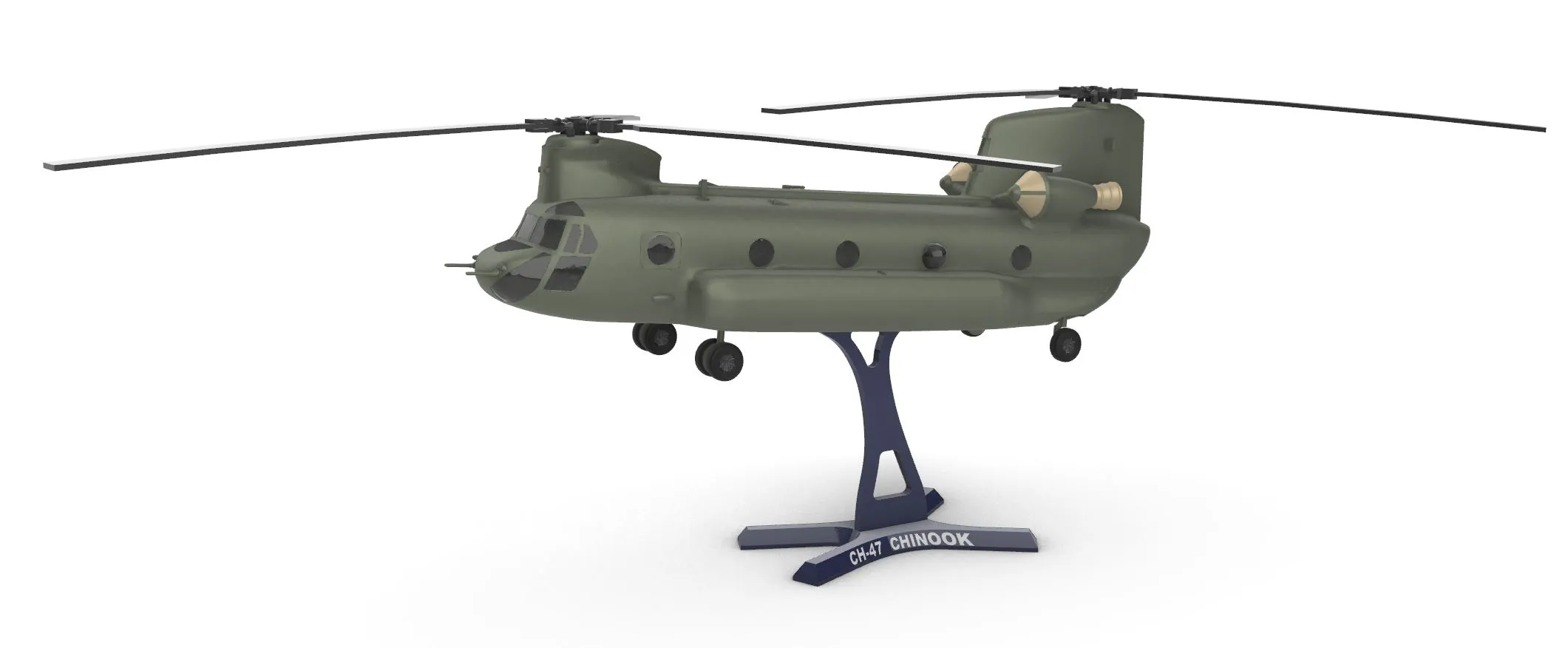 Vehicles & Machinery STL Download - CH-47 CHINOOK 1:55by 3D Araujo