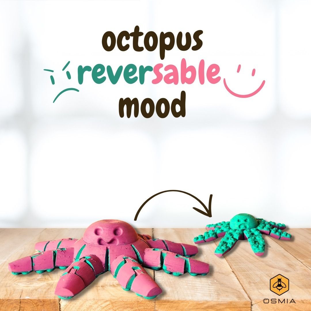 Osmia Flexible Angry Happy Octopus Spinning Toy | 3D models download ...