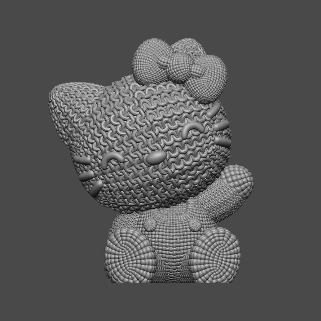 Characters & Creatures STL Download - HELLO KITTY KNITTED - CROCHET ...