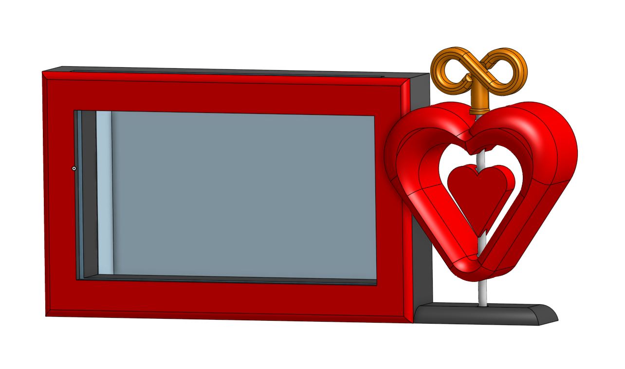 VALENTINES DAY | LITHOPHANE STAND | SPINNING HEART | 3D模型下载 | 创想云