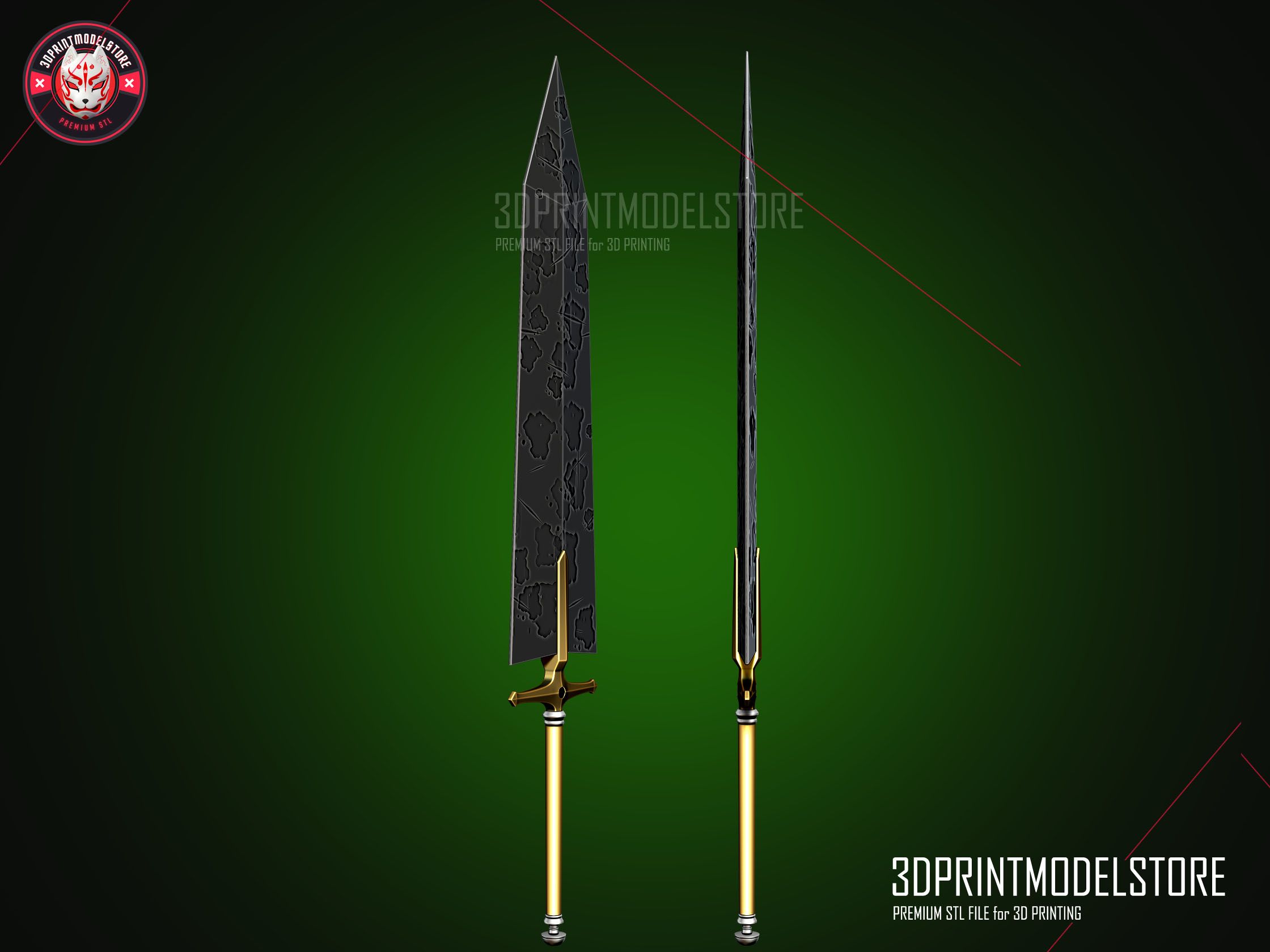 Asta Demon Slayer Sword - Black Clover Weapon Cosplay | 3D models ...