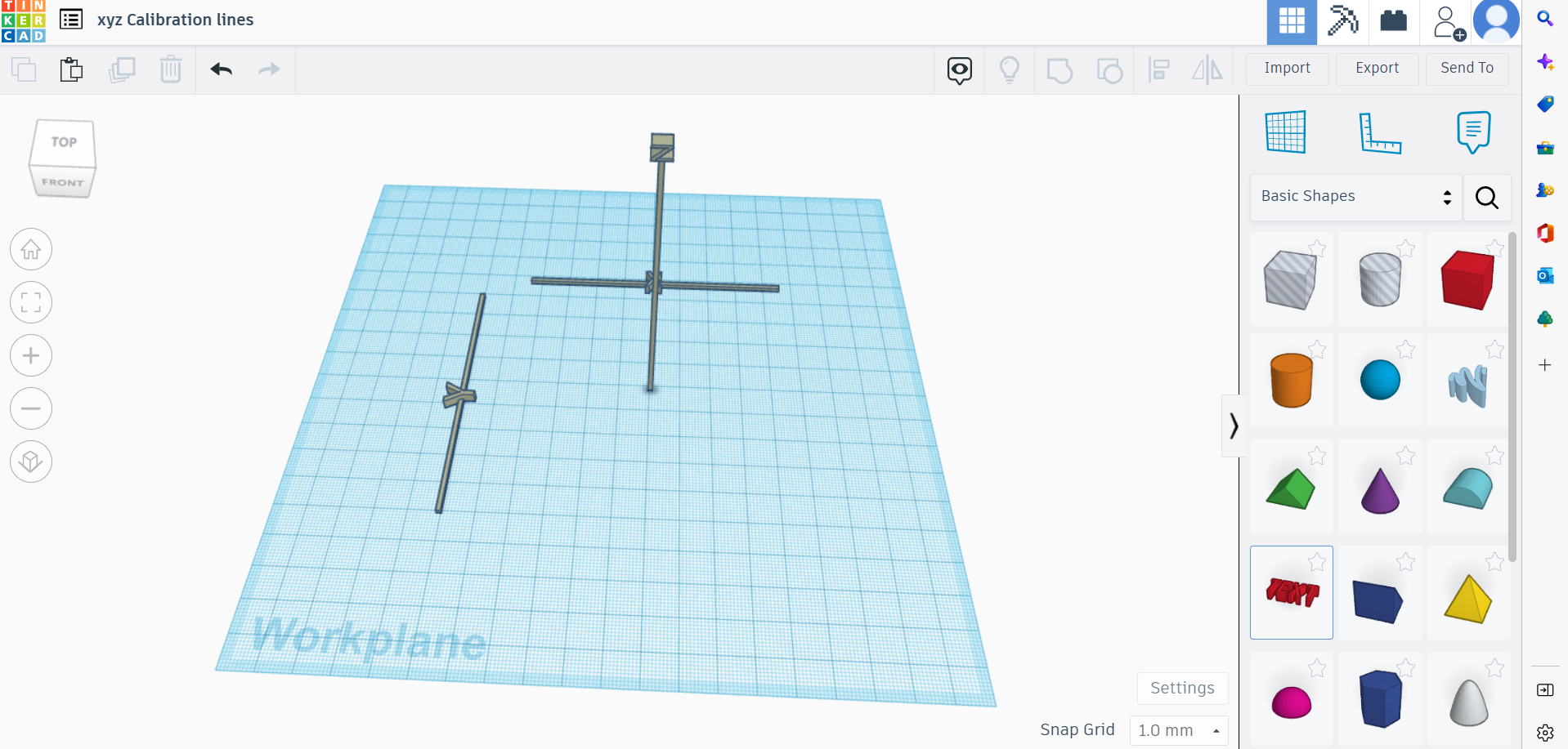 XYZ Calibration lines | 3D models download | Creality Cloud