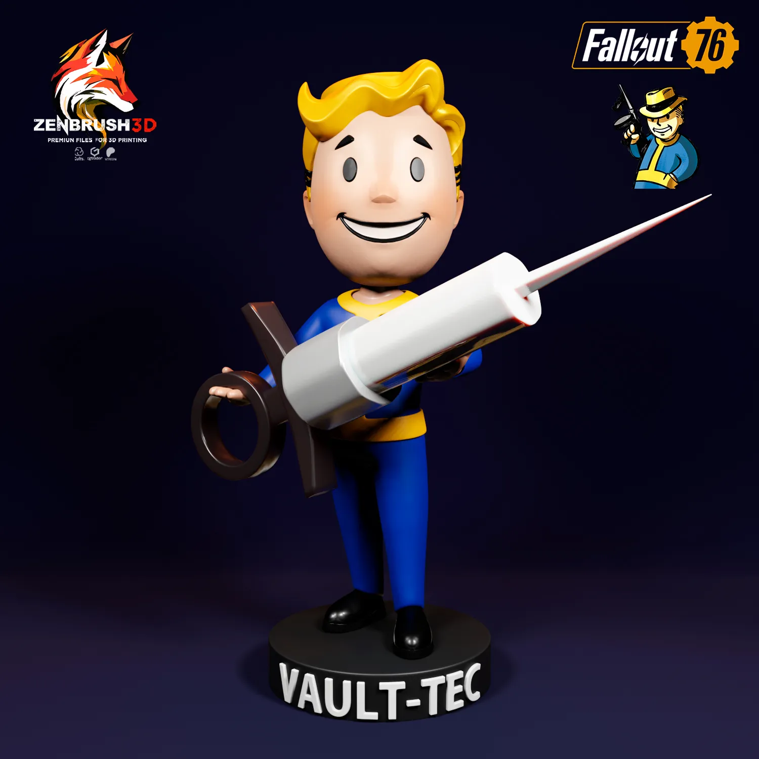 Characters & Creatures STL Download - BOBBLEHEAD PACK 3 - FALLOUT 3D ...