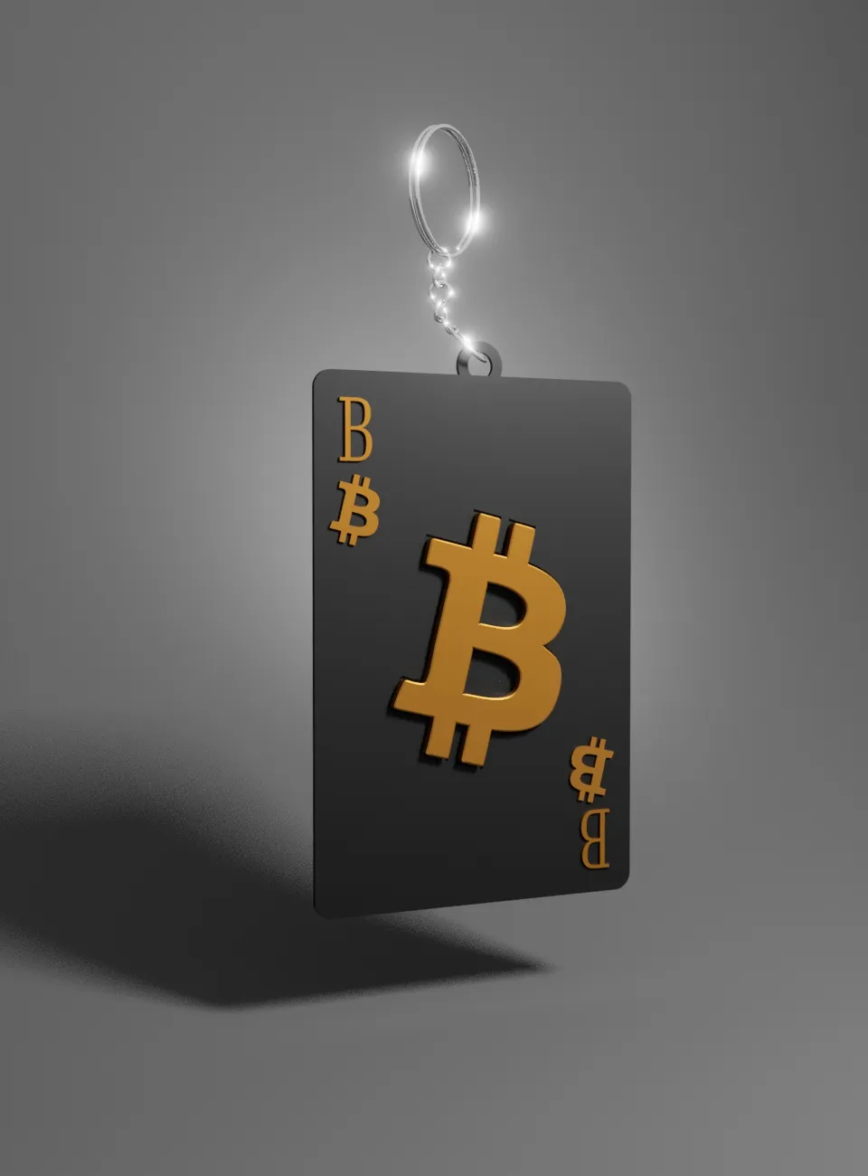 Jewelry & Accessories STL Download - Poker card keychain (BITCOIN)by ...