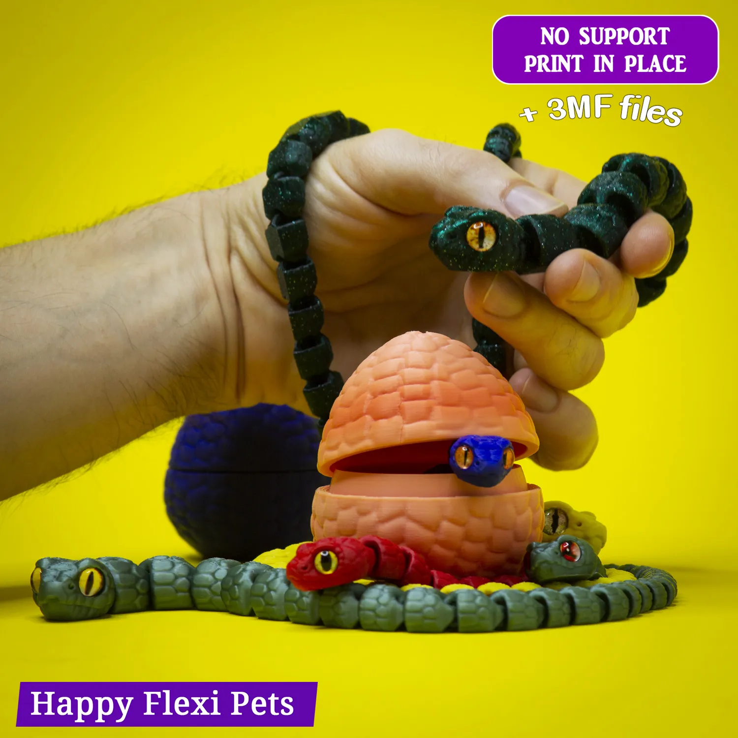 Long and thin flexi snakes | 3D models download | Creality Cloud