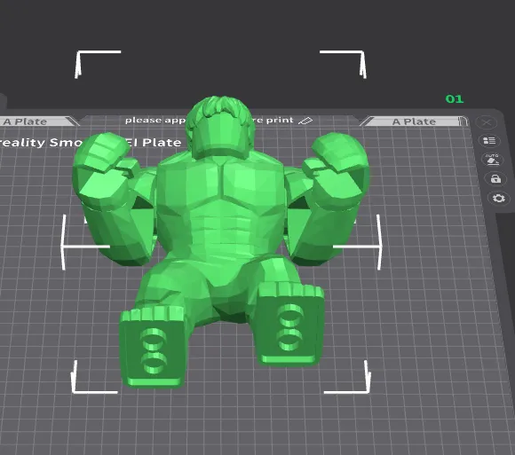 3D Printer Files | 3MF File | LEGO Hulk | Creality Cloud