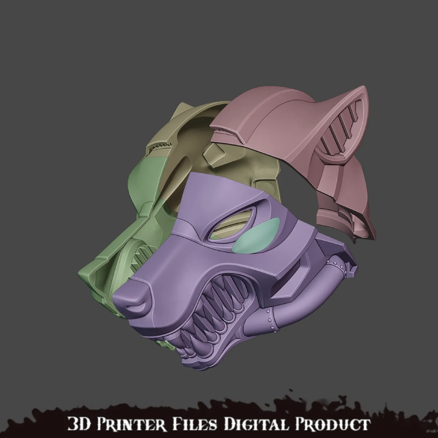 Cosplay STL Descarga - Si Fi Space Wolf Wearable Cosplay Helmet ...