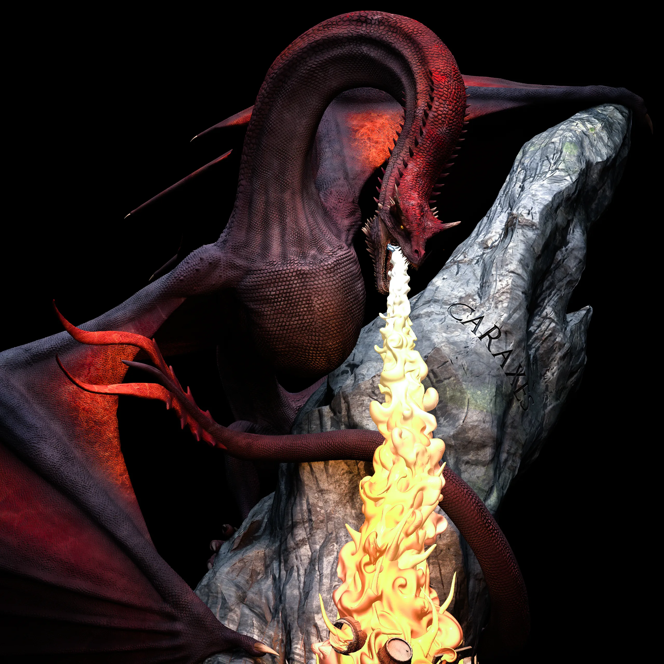 Characters & Creatures STL Download - Caraxes - "Blood Wyvern"by Samucu_art