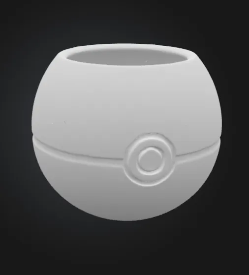 Home Decorations & Ornaments STL Download - Pokeball Planter potby CuriuM